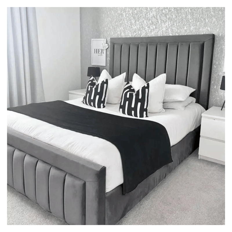 Luxury Plush Velvet Diva Bed with Gas Lift Storage – Cozy Dreams